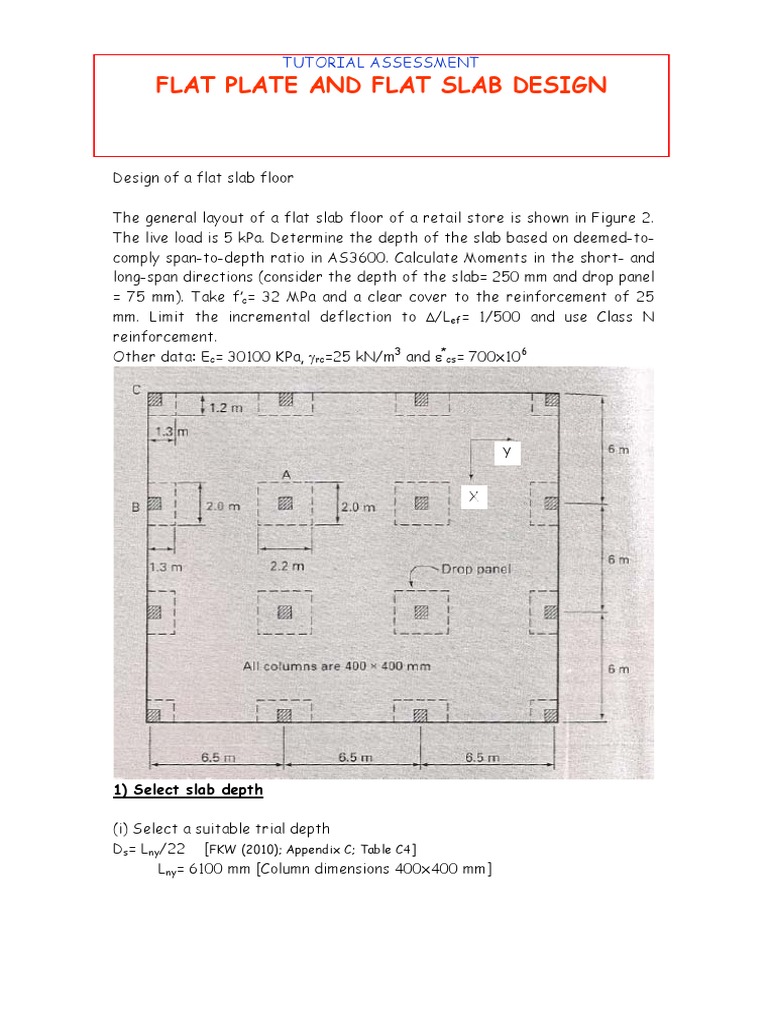 Flat Slab Floor Design Tutorial | PDF