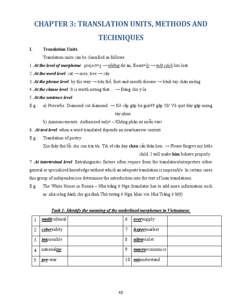 Translation Techniques | PDF