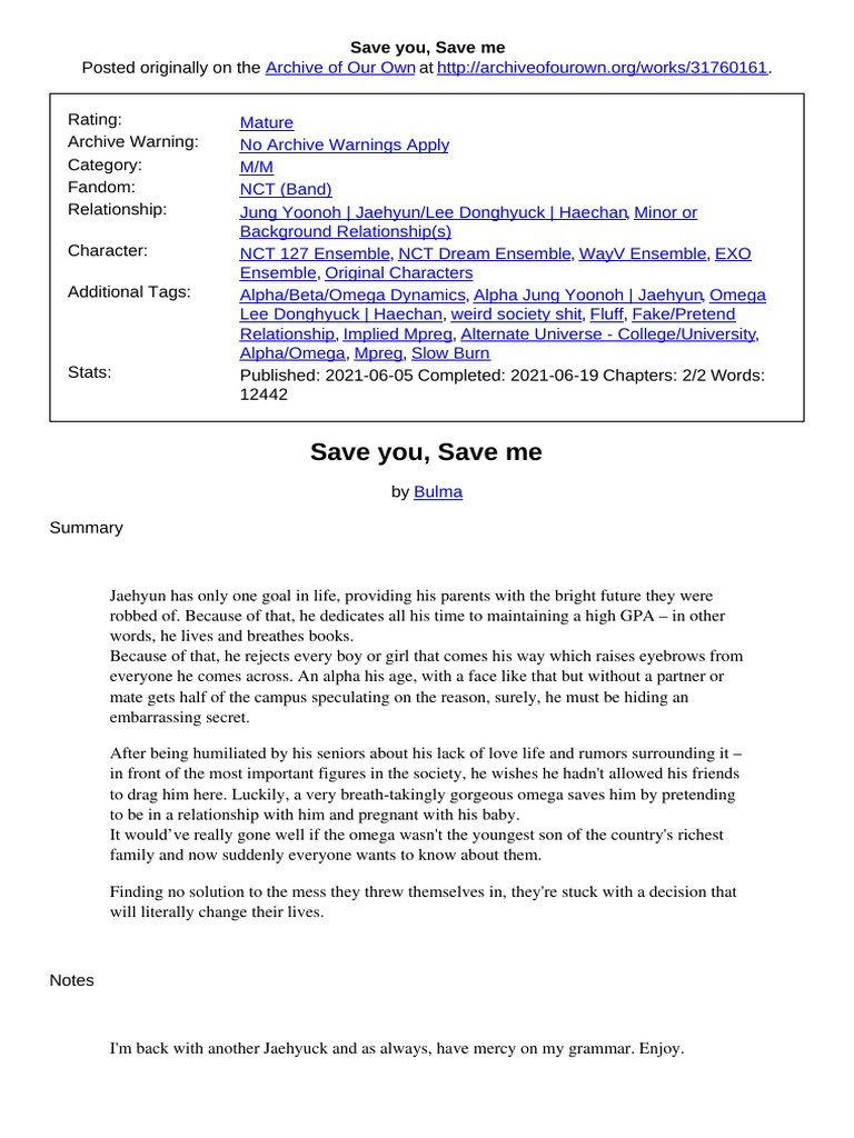 Save You Save Me | PDF