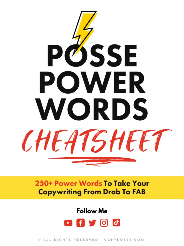 250 Power Words for Captivating Copy | PDF