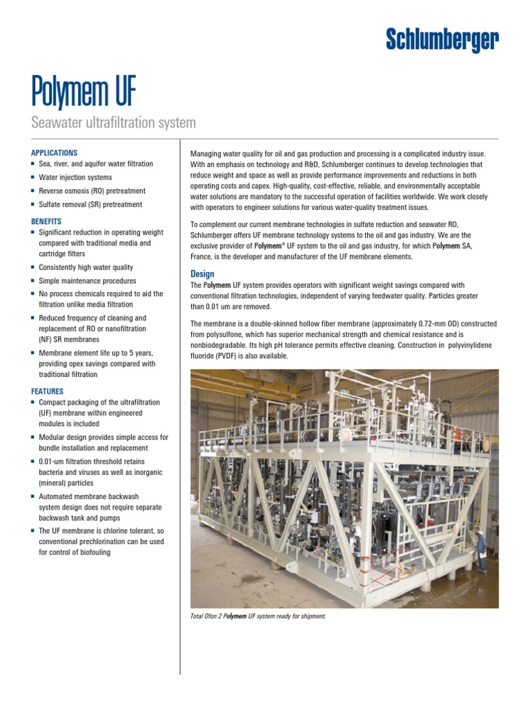 Operating Pressures of MF UF NF | PDF