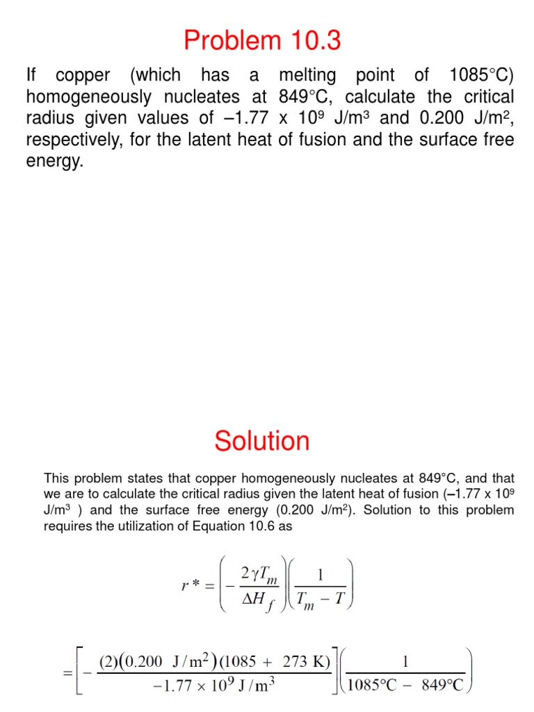 Metallurgy Nucleation Problems | PDF | Heat Treating | Metals