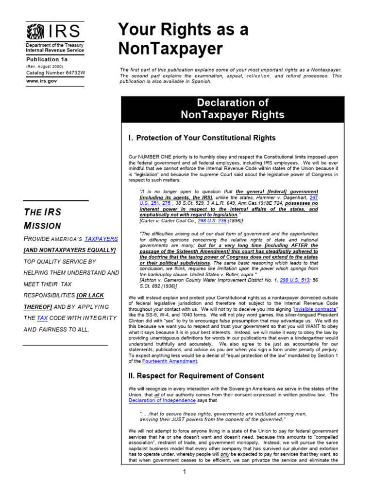 Nontaxpayer Rights and IRS Obligations | PDF | Internal Revenue Service ...