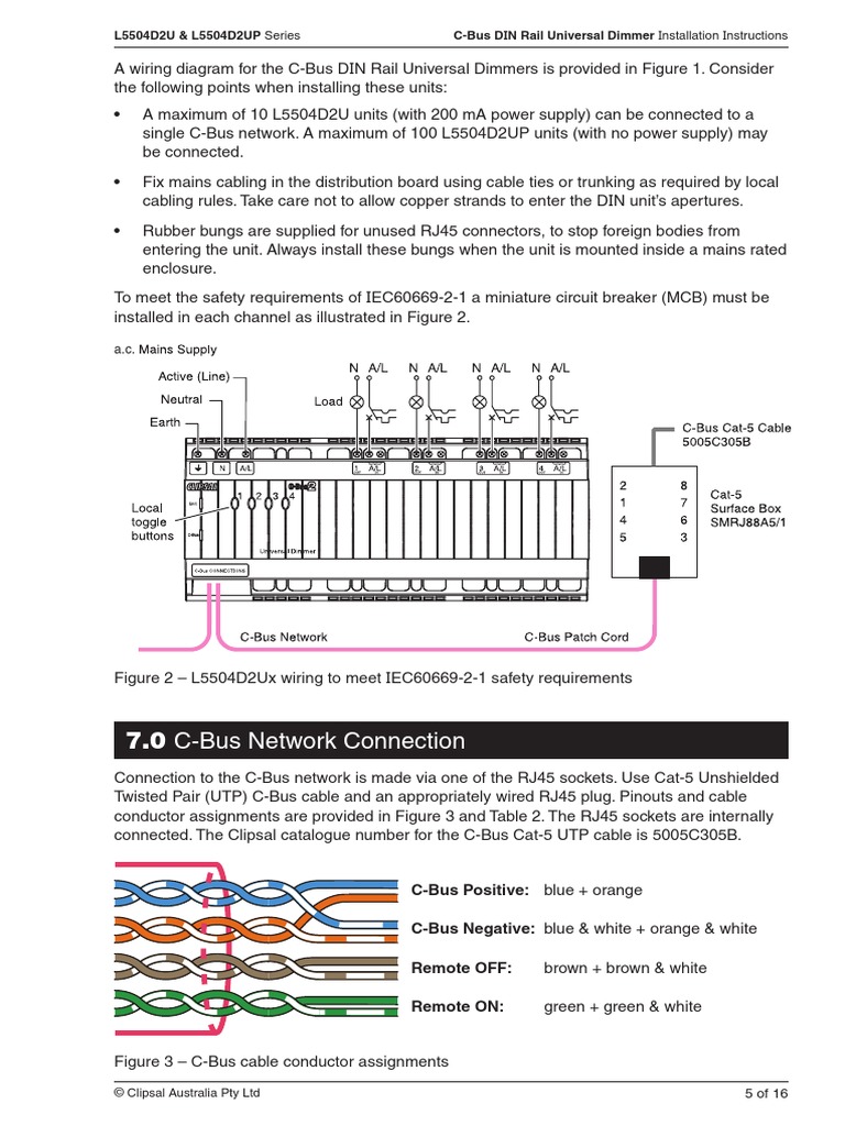 Clipsal-C-Bus-L5504D2U-Universal-Dimmer-Installation_5 | PDF