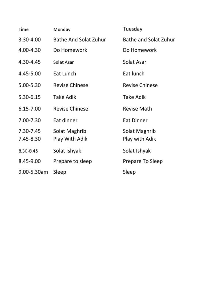 Home Time Table 2021 | PDF | Cuisine | Meal
