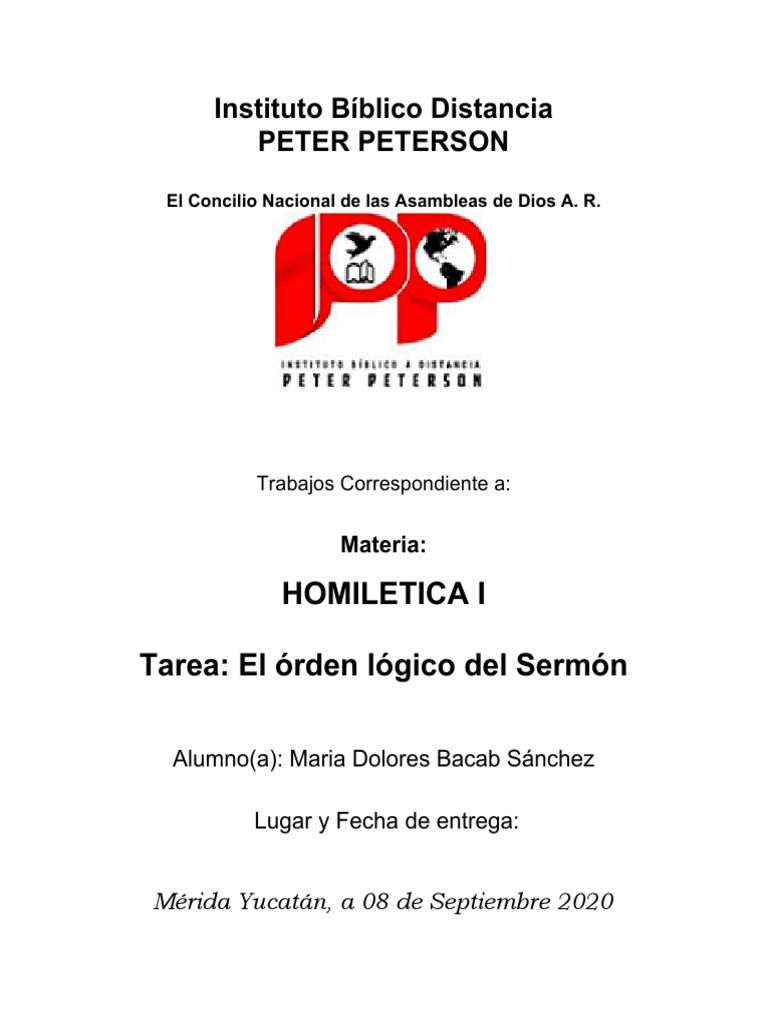Orden Logico Del Sermon | PDF