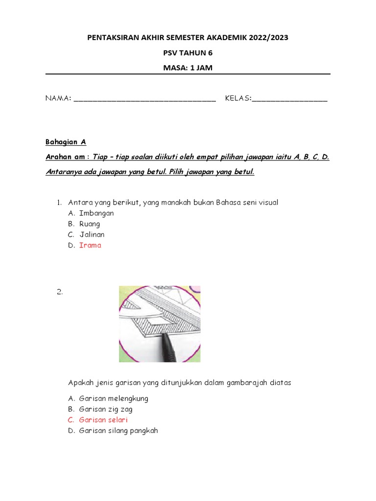 Soalan PSV T6 2022 | PDF