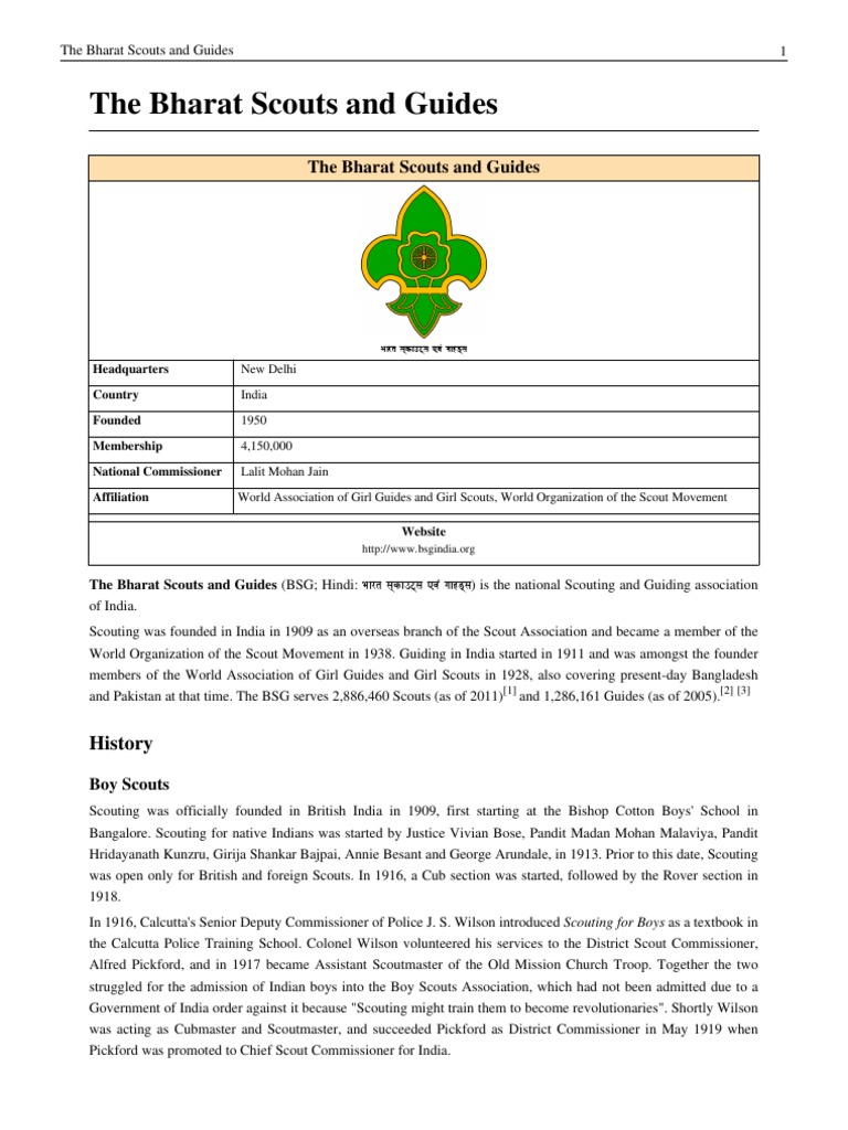 A History of Scouting and Guiding in India: From Founding to Present ...