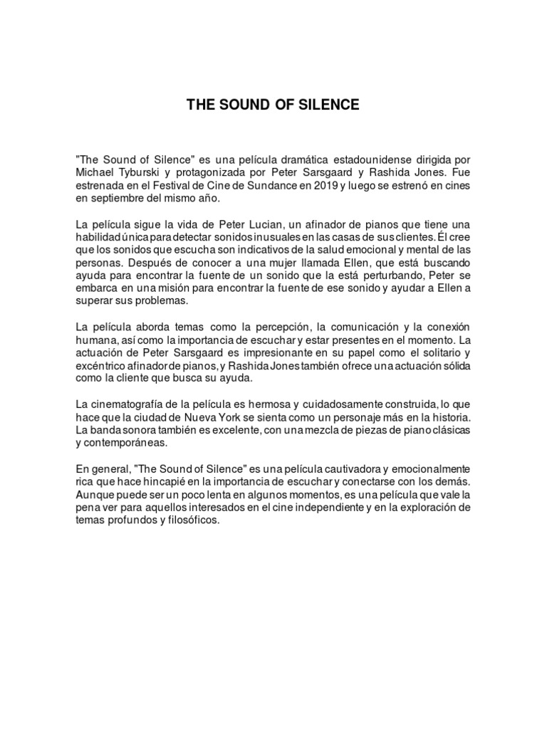 The Sound of Silence | PDF