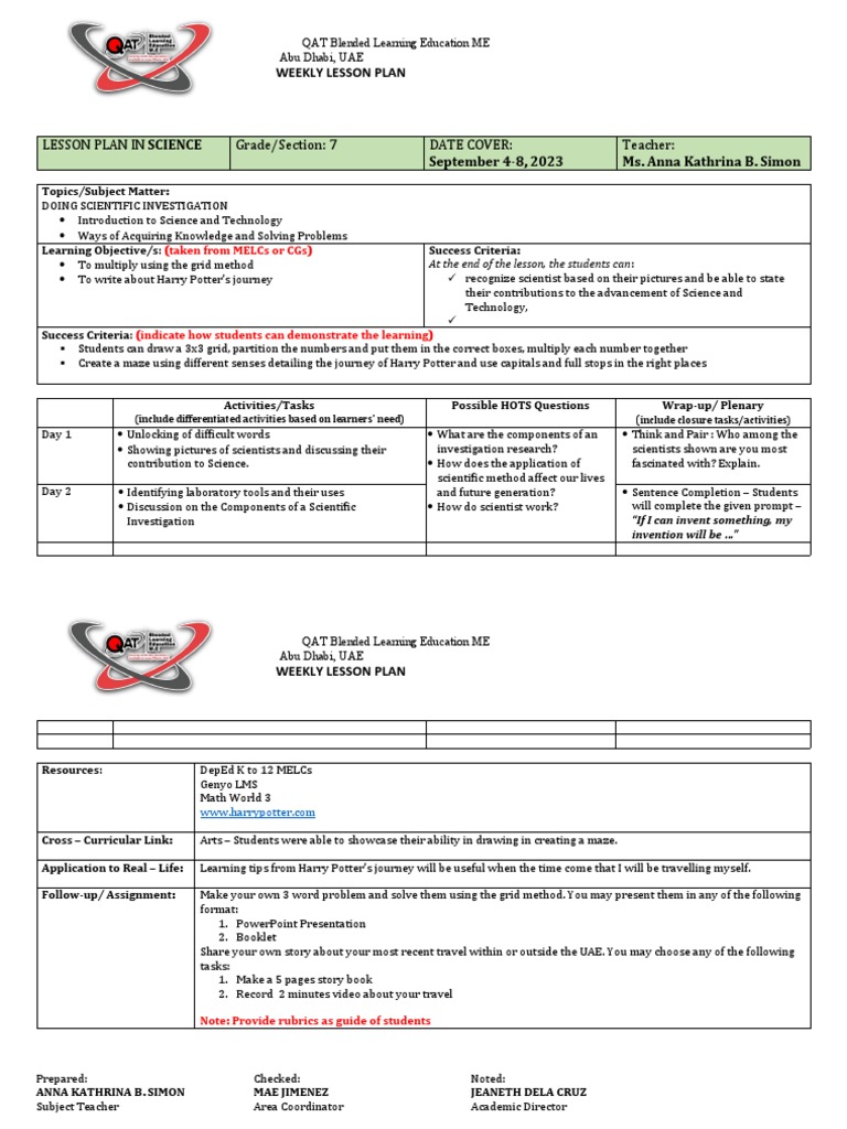 UPDATED-LESSON-PLAN-TEMPLATE-2 (1) | PDF