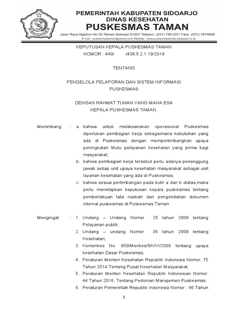 SK Tim Sip | PDF | Pengembangan Diri | Sains & Matematika