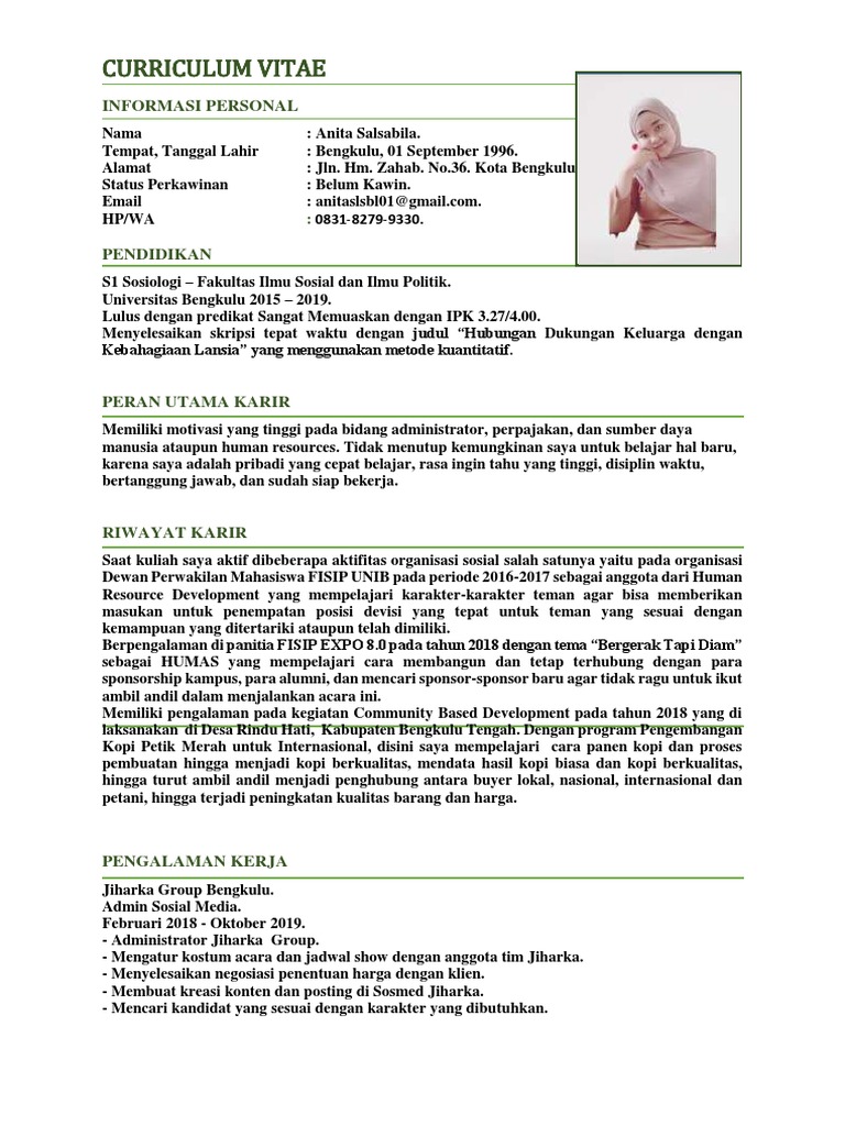 CV Anita Salsabila Bengkulu | PDF