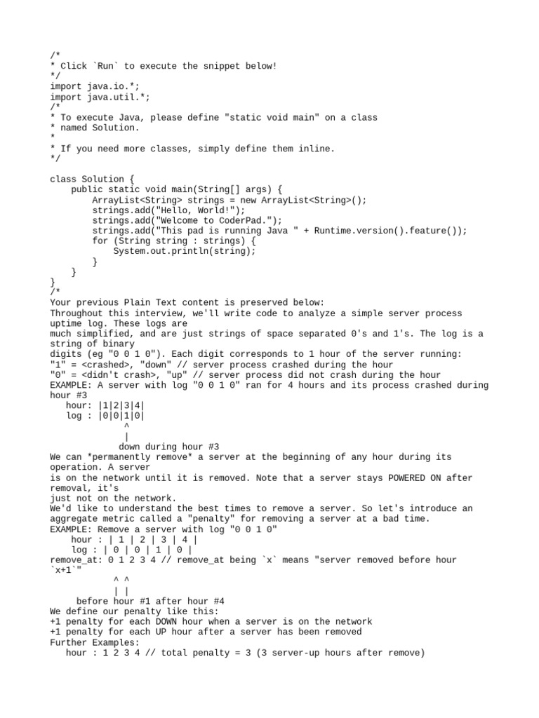 Server Log Question Pdf String Computer Science Software Development 4616