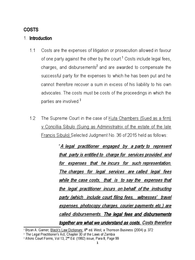 Notes Costs Pdf Taxes Lawsuit