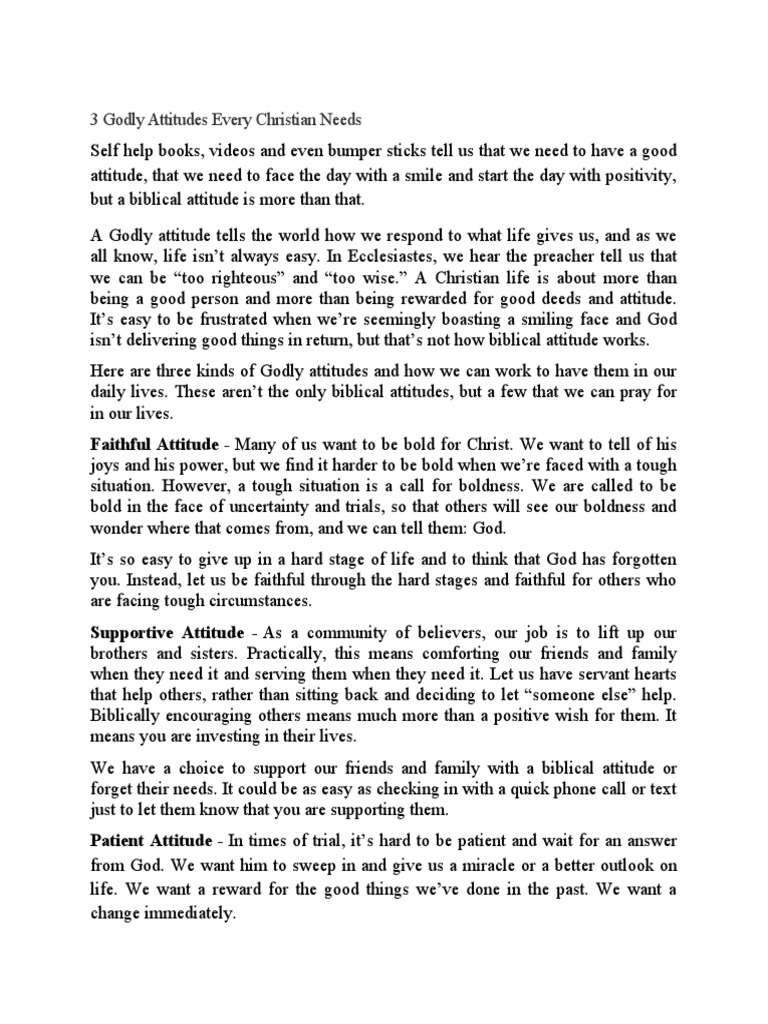 Notes On Attitude | PDF