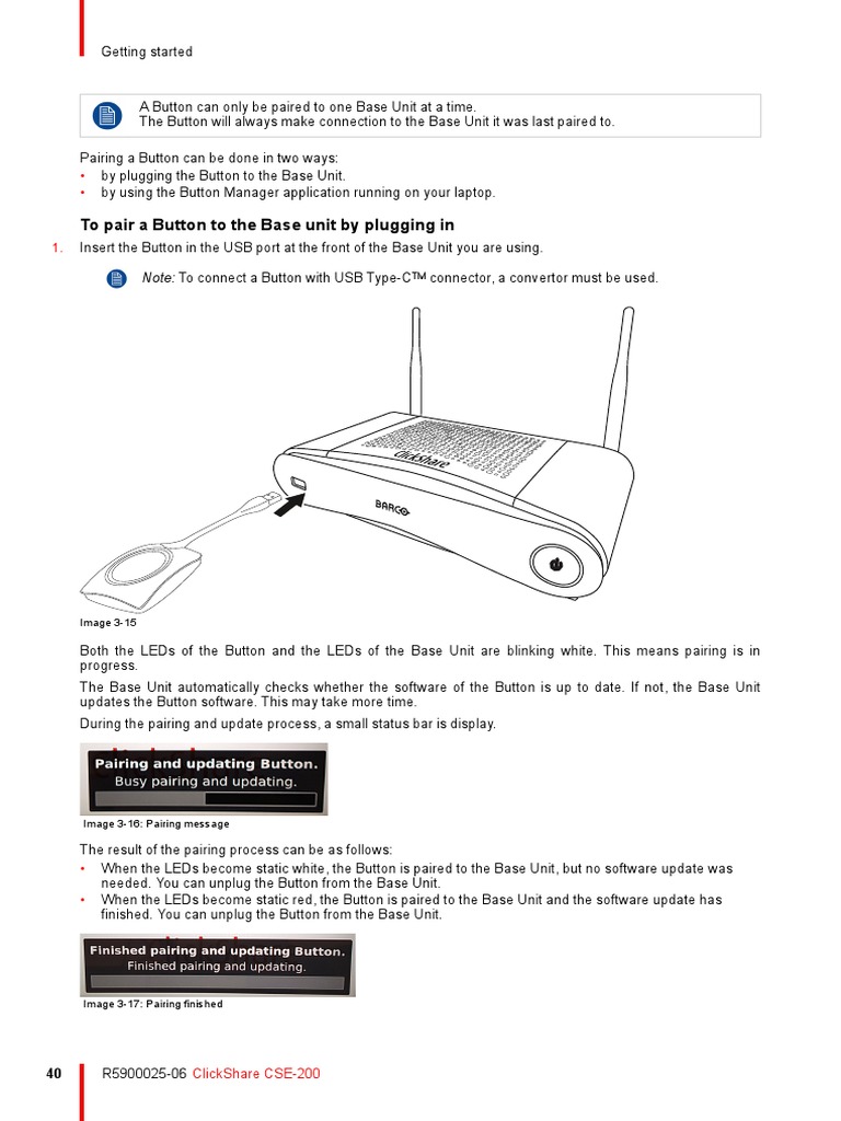 Clickshare Barco Pairing | PDF