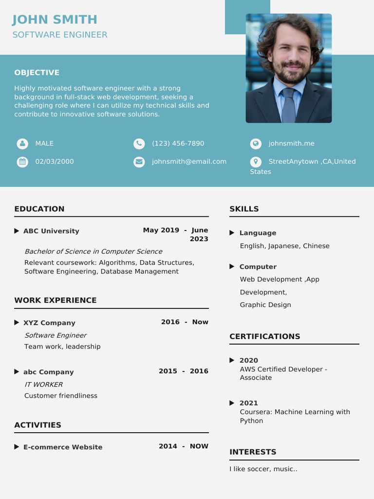 John Smith: Software Engineer | PDF | Software | Websites