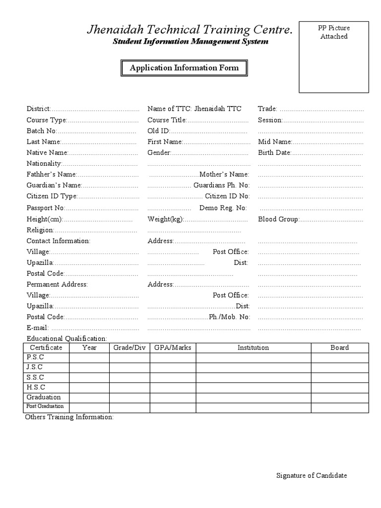 Jhenaidah Technical Training Centre Info | PDF | Government | Government And Personhood