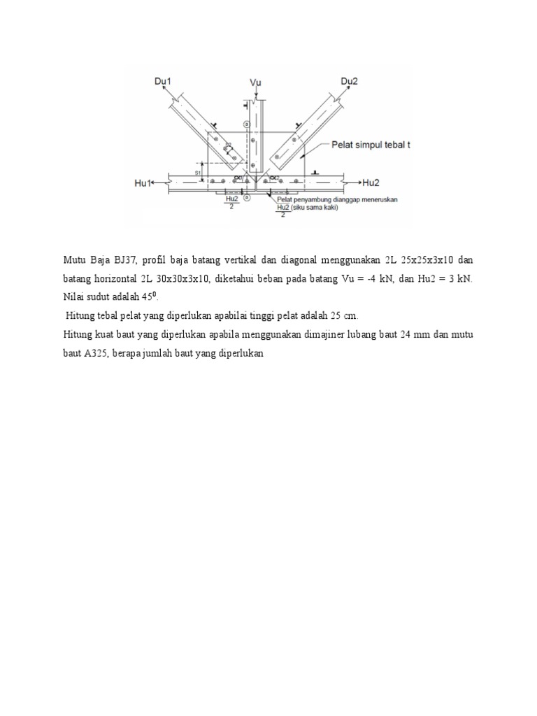 Perhitungan Baja BJ37 dan Kuat Baut A325 | PDF