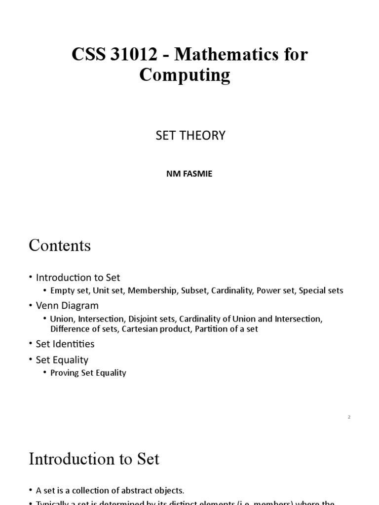 Set Theory Download Free Pdf Set Mathematics Numbers