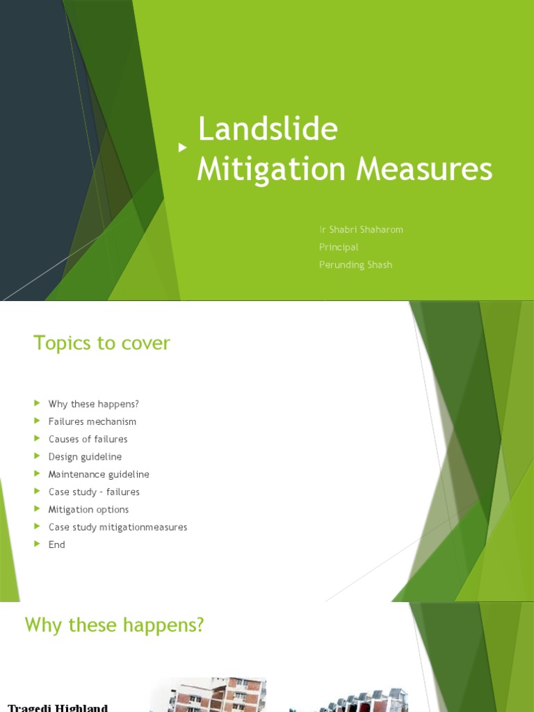 1. Preentation Slope Failure Mitigation Measures | PDF | Landslide ...