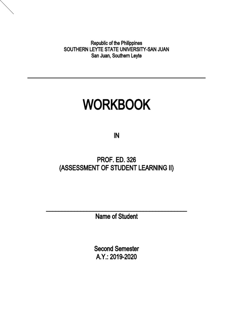 Assessment Strategies in Education Workbook | PDF | Evaluation | Level ...