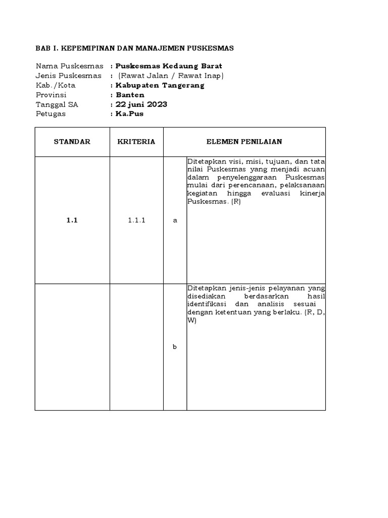 SA PUSKESMAS KDB 2023 New | PDF