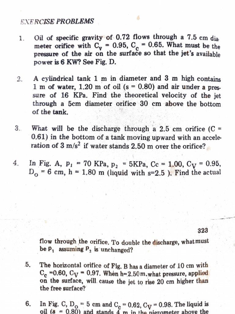 Chapter 7 - Exercise Problems | Download Free PDF | Dam | Discharge (Hydrology)