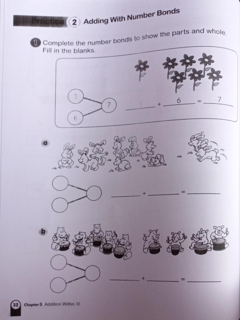 Practice 2 Adding With Number Bonds | PDF