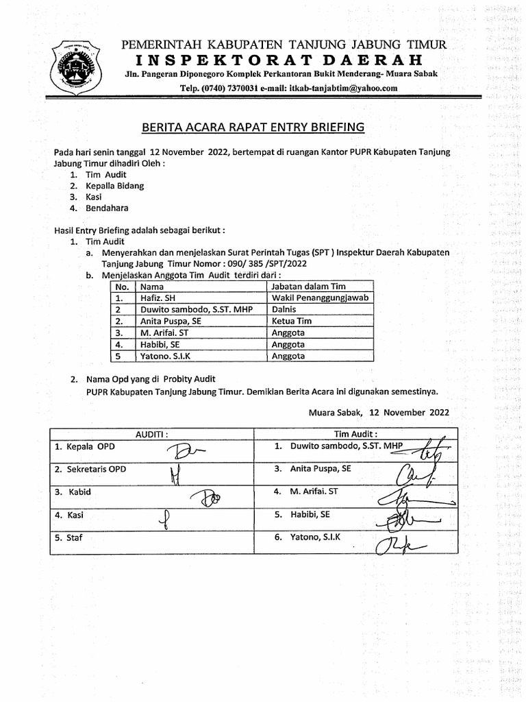 Ba Rapat Entry Briefing | PDF Ba Rapat Entry Briefing | PDF