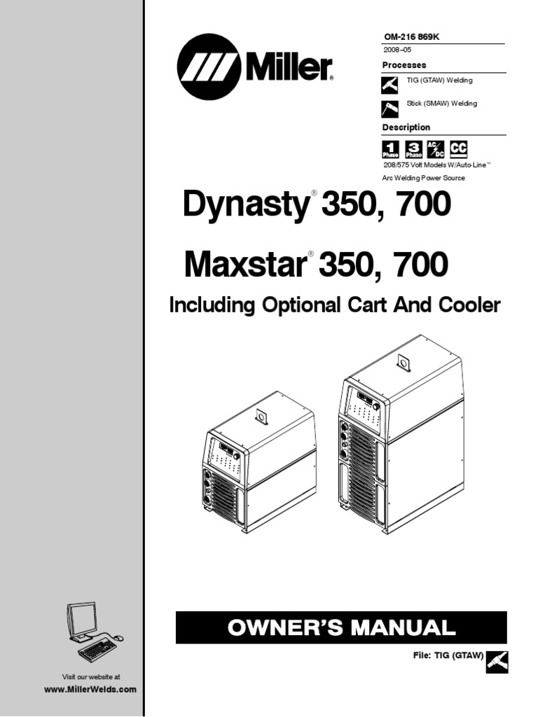 Dynasty 350, 700 Maxstar 350, 700 O216869k - Mil | PDF | Welding ...
