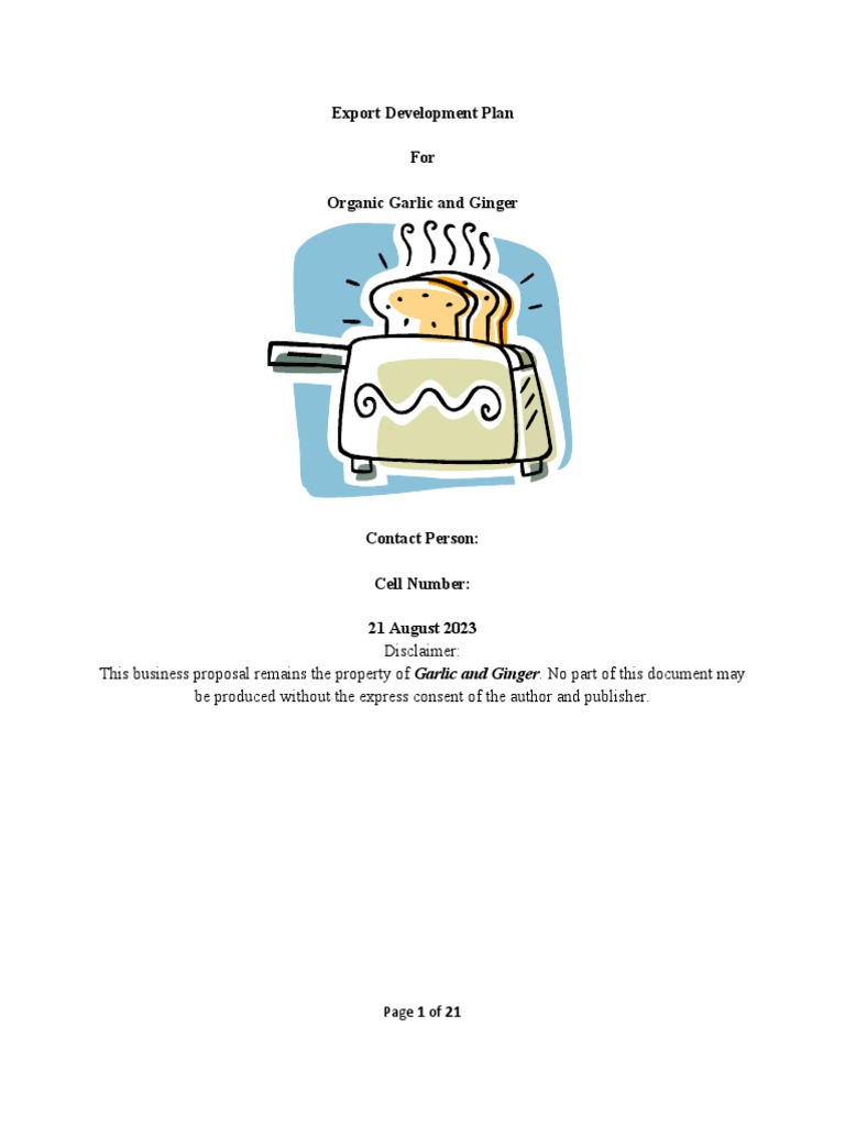 GARLIC Export Development Plan 2022 | PDF