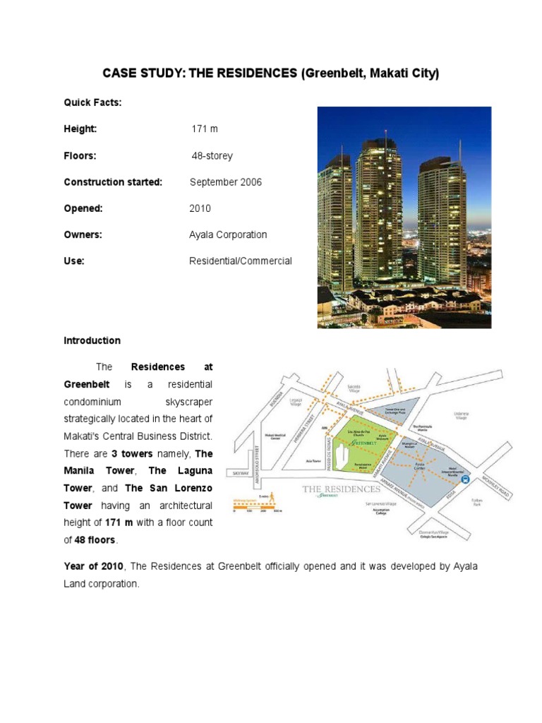 High Rise Residentials Case Study The Residences Greenbelt PDF Free | PDF