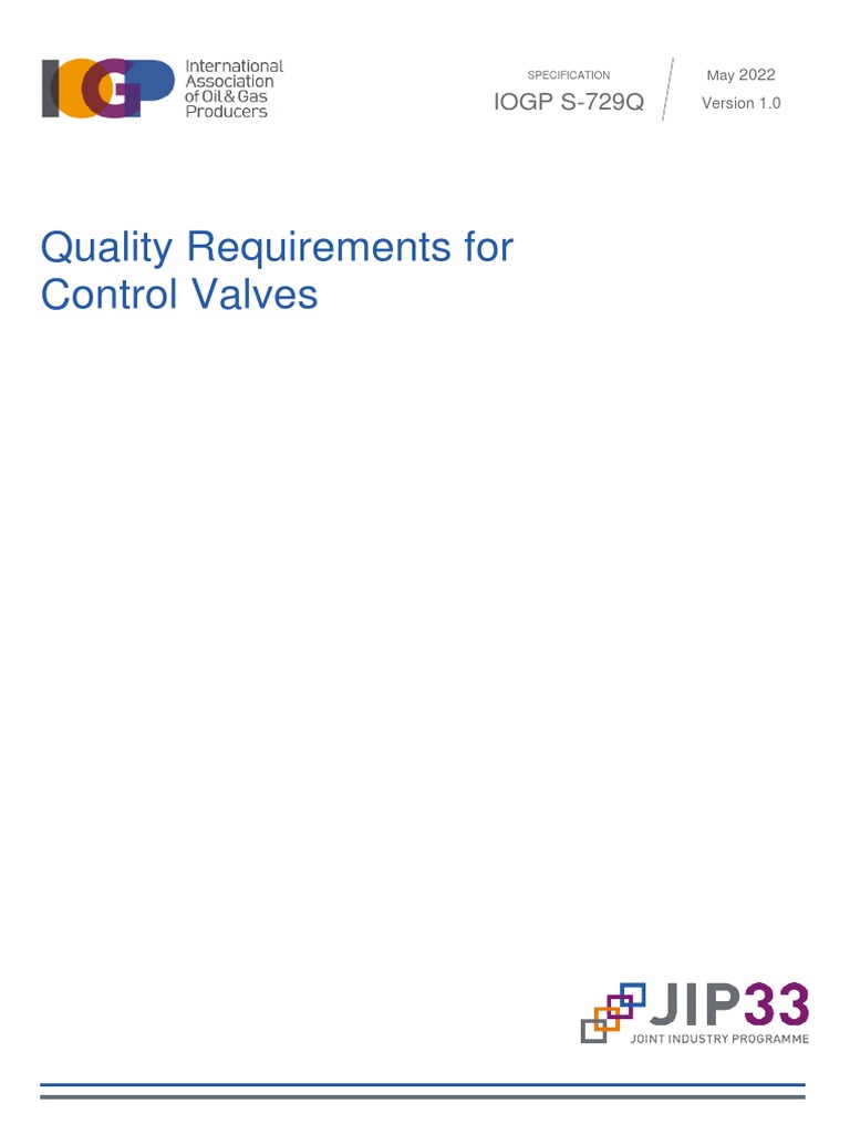 Quality Reqs For Control Valves S 729Qv2022 05 | PDF | Specification (Technical Standard) | Leak