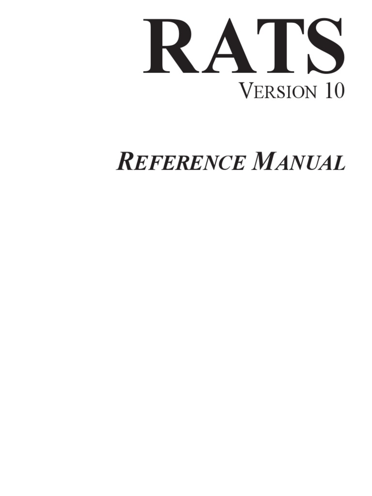 RATS 10 Reference Manual | PDF
