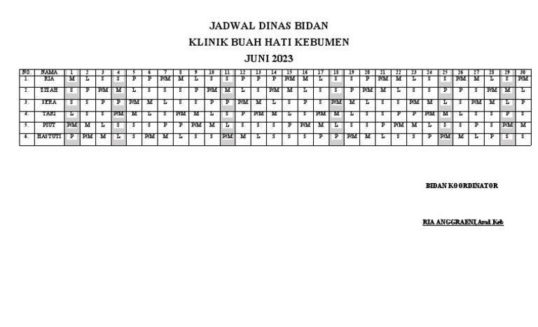 Jadwal Juni 23 | PDF