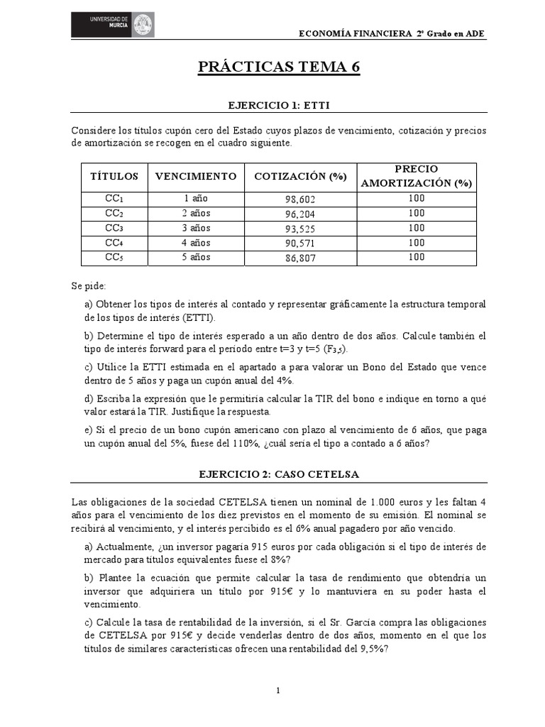 06 2 Ef - Tema 6 - Ejercicios | PDF