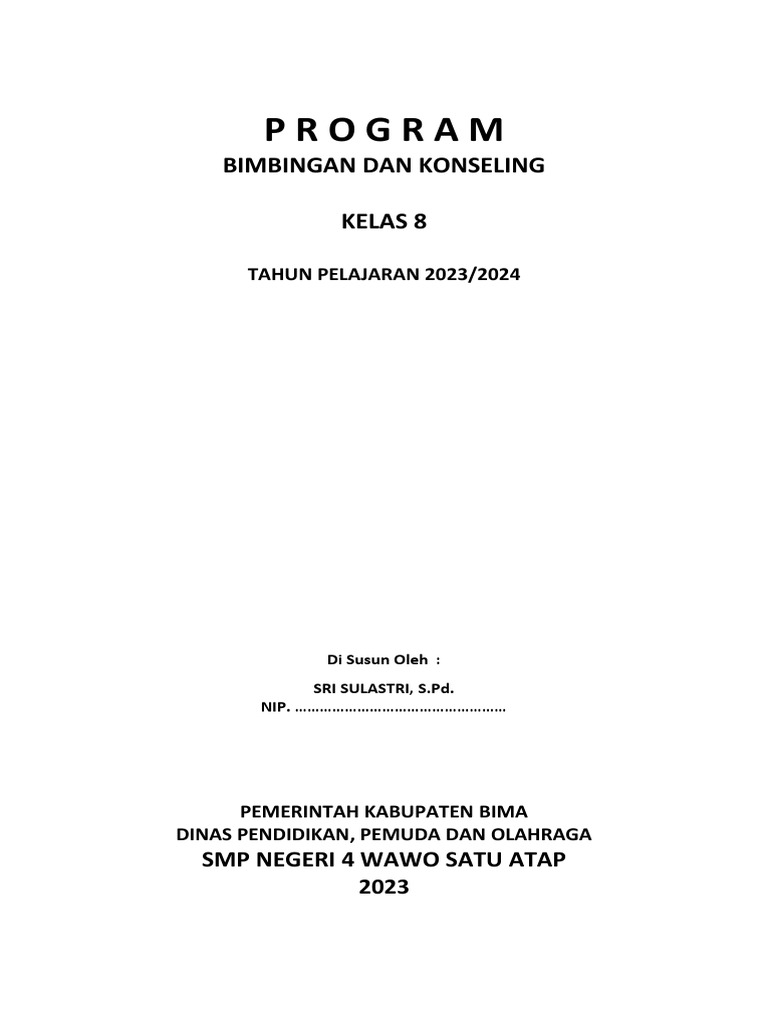 Program BK SMP Kelas 8 | PDF