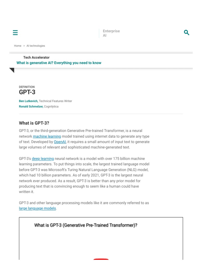 What Is GPT-3 - Everything You Need To Know - TechTarget | PDF | Computers