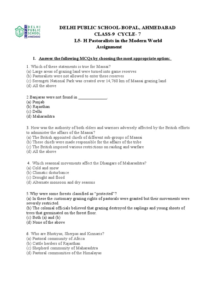 Pastoralist Assignment 2023 | PDF | History