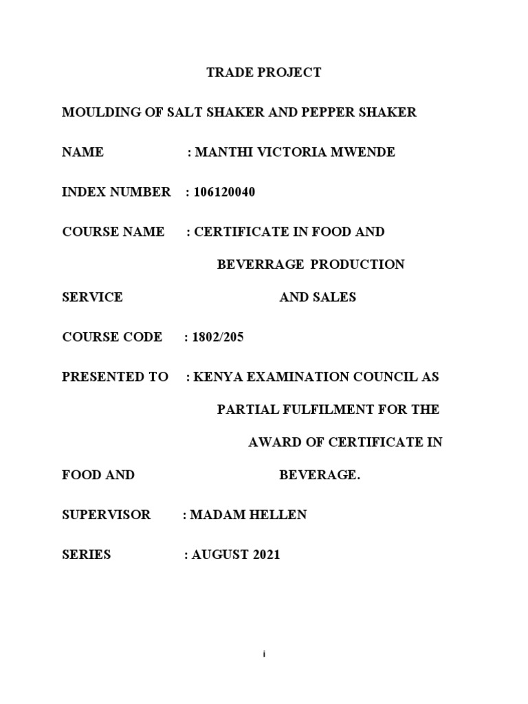 Trade Project Maina Eddited | PDF