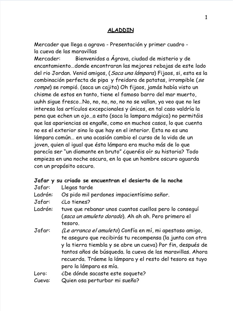 Dokumen - Tips Libreto-Aladdin | PDF