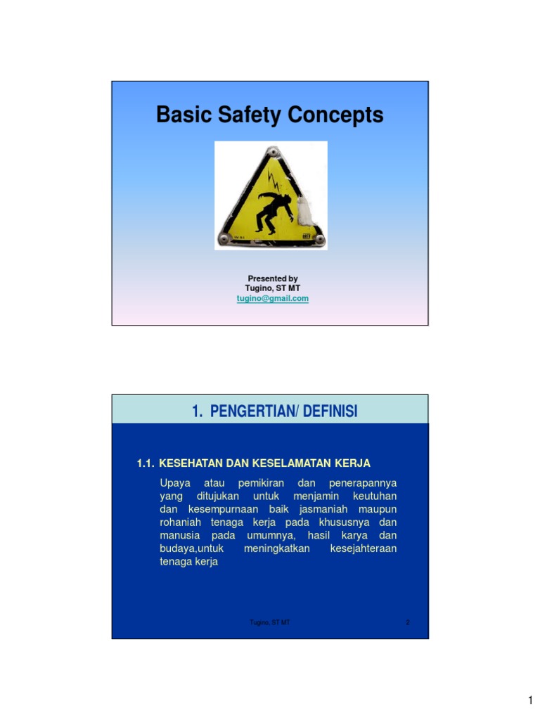 1 Basic Safety Concepts | PDF