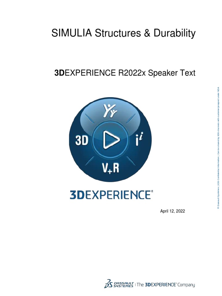 2022x SIMULIA StructuresAndDurability Speakertxt | PDF | Finite Element Method | Simulation