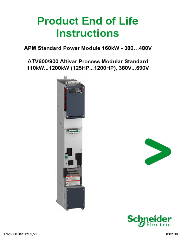 Altivar Process Modular Standard Power Module 160kW - 380…480V Product ...
