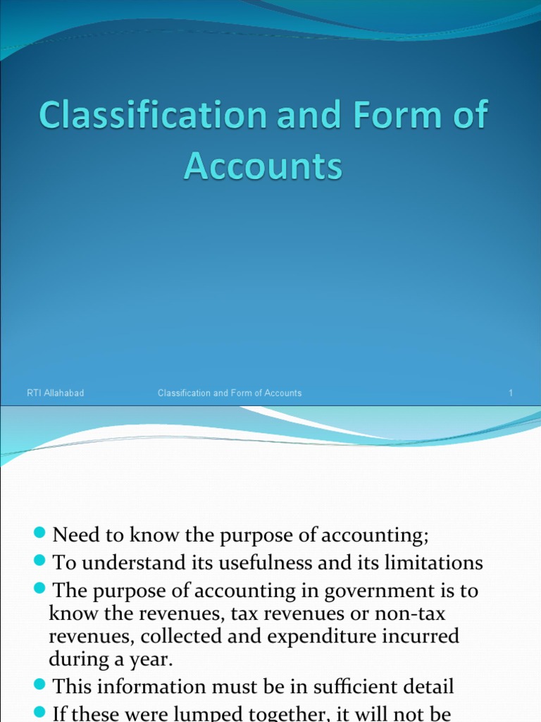 3 Classification And Form Of Accounts Pdf