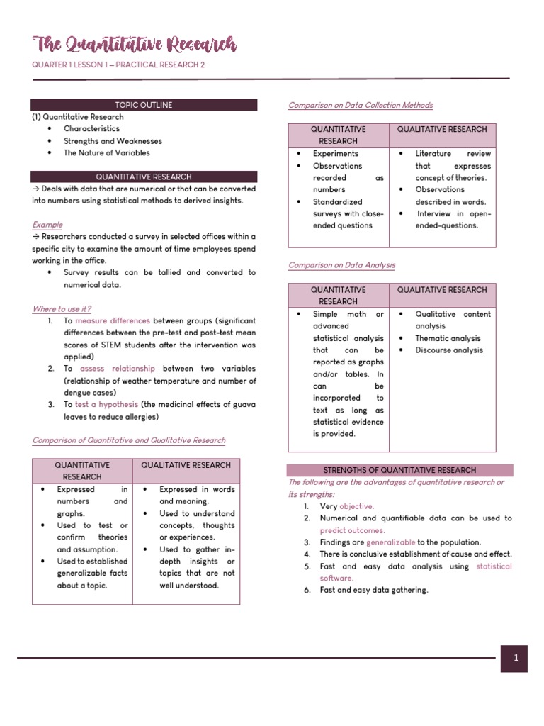 Pr2 Quarter 1 Lesson 1 | PDF