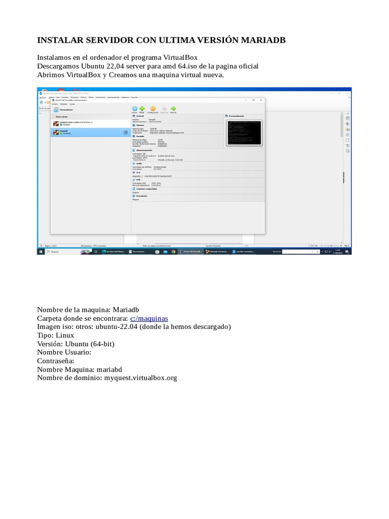 1.0 Ubuntu Servidor Mariadb | PDF