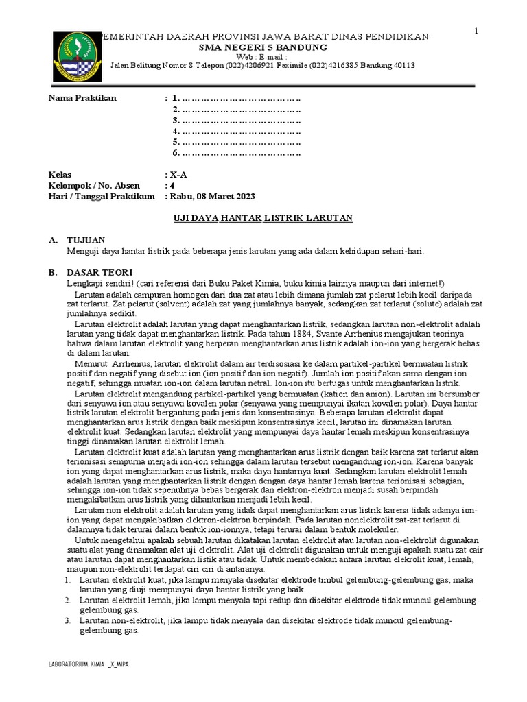 Lks Daya Hantar Listrik | PDF