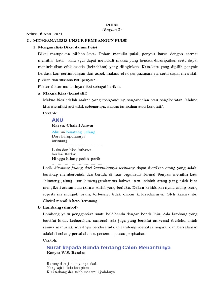 TEKS PUISI (Bagian 2) | PDF